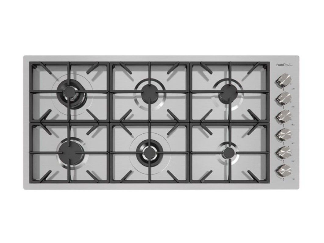 Piano cottura a gas filo top in acciaio inox MILANO 6F FT Collezione ...