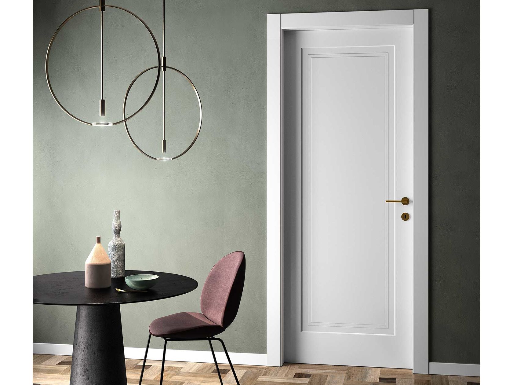 MILIA Classic style hinged wooden door By GAROFOLI