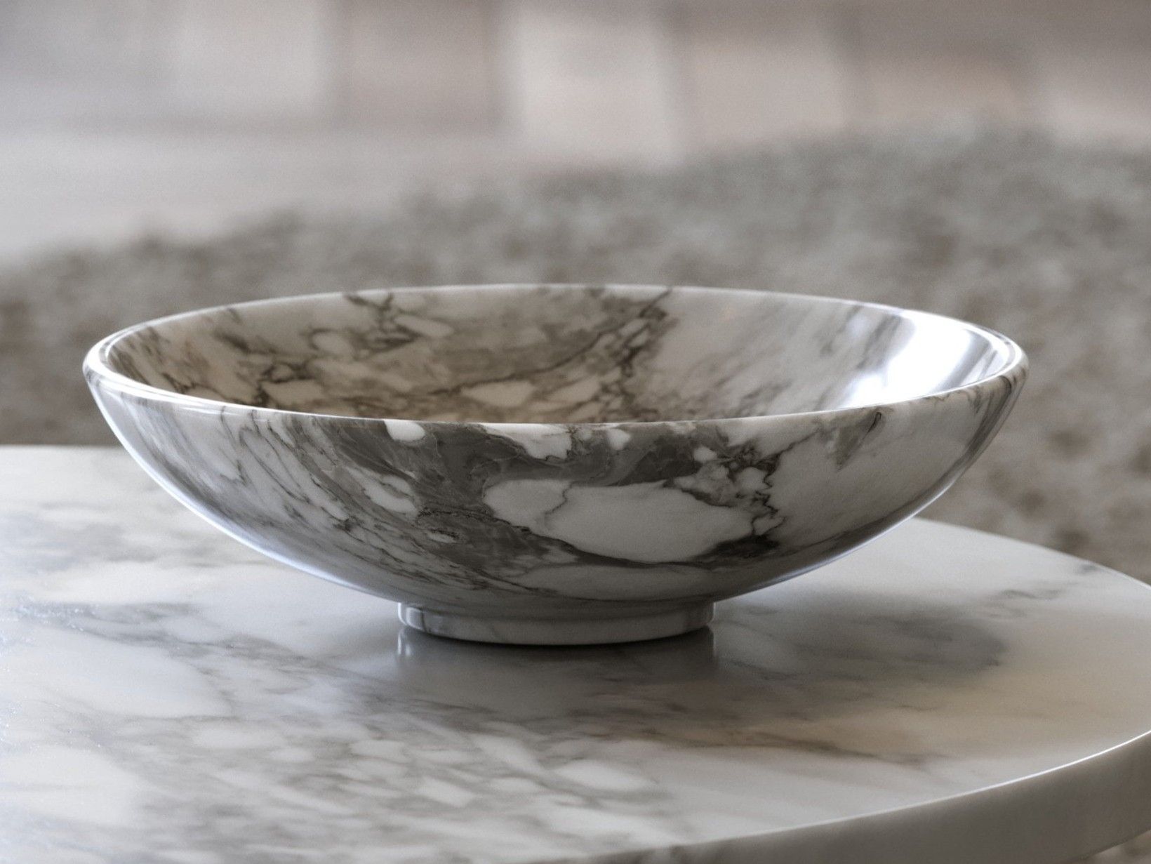 MILLESI | Arabescato marble centerpiece Arabescato marble centerpiece ...