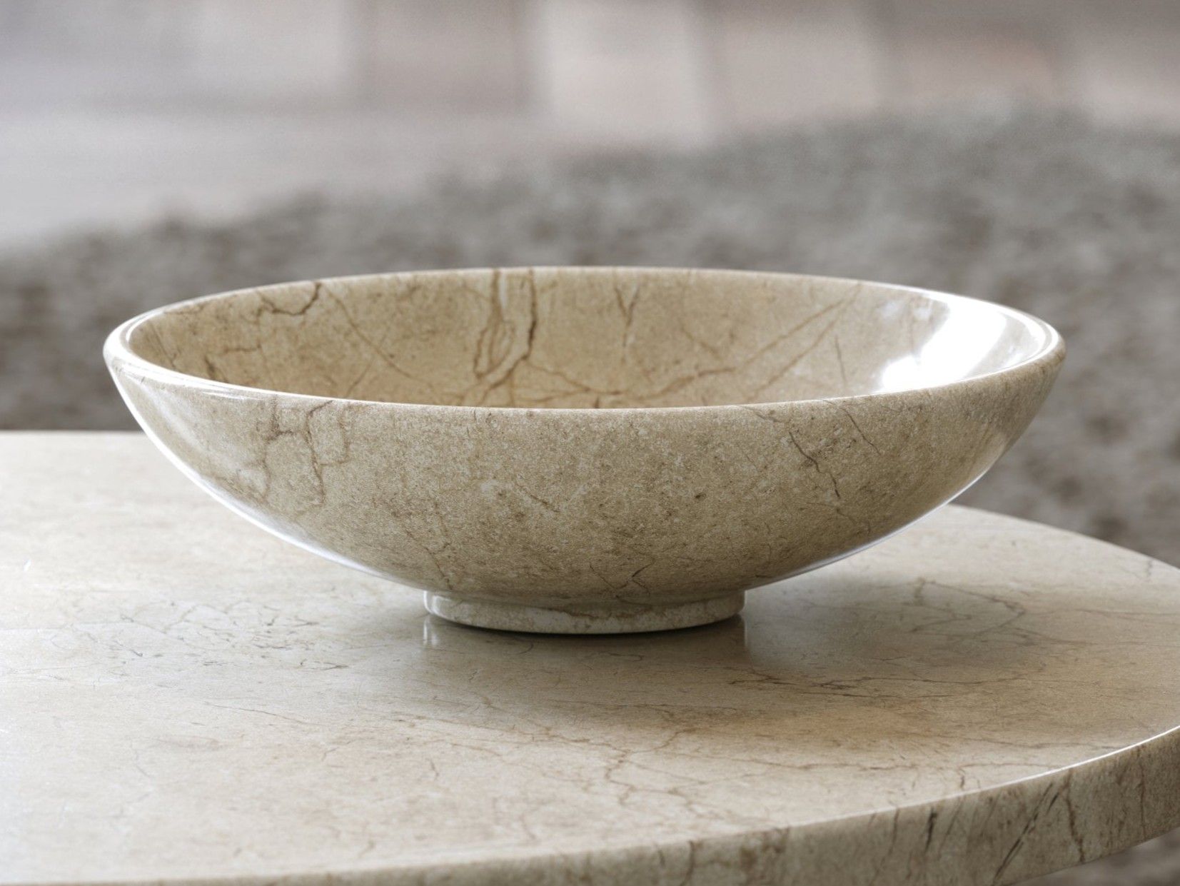 MILLESI | Crema Marfil marble centerpiece Crema Marfil marble ...
