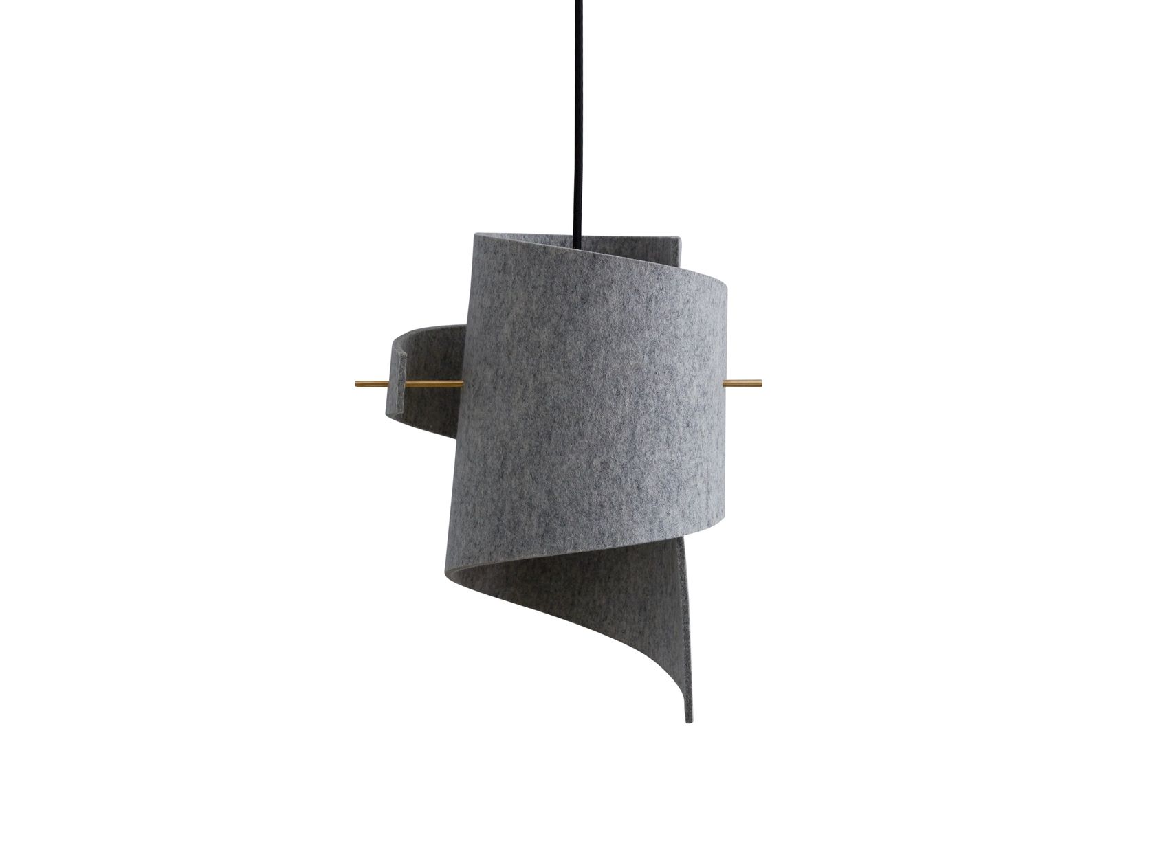 LED handmade felt pendant lamp ML01 ORIGINAL WOOL FELT LIGHT GREY By ...