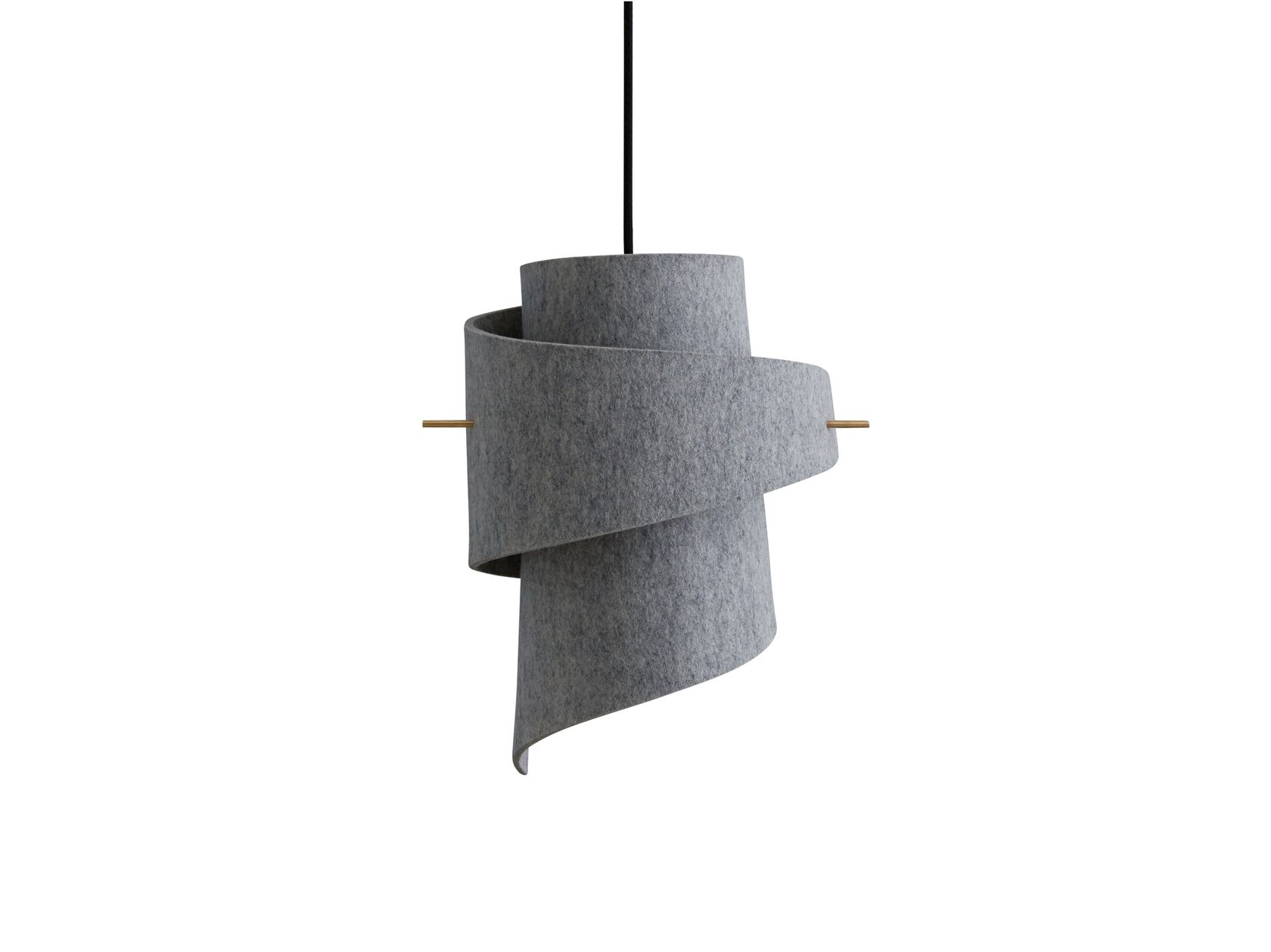 LED handmade felt pendant lamp ML01 ORIGINAL WOOL FELT LIGHT GREY By ...