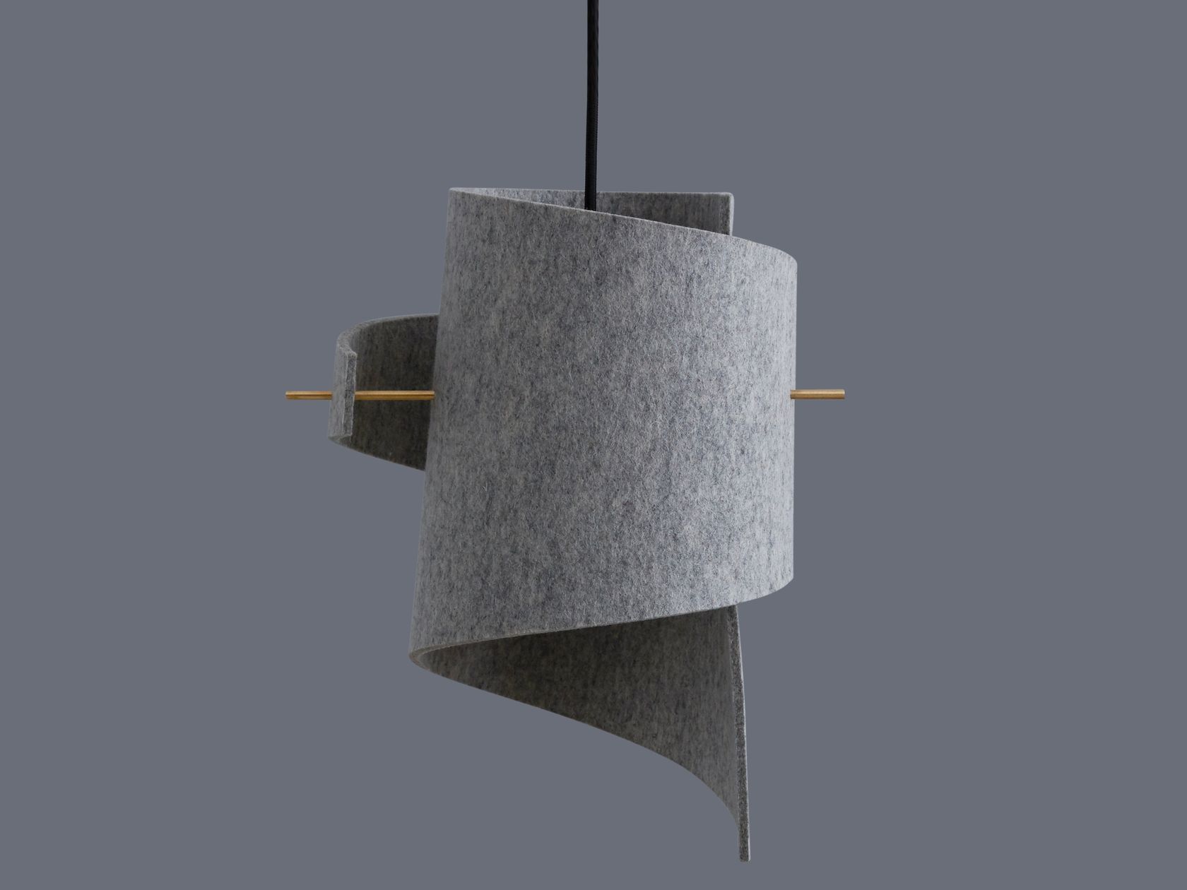 LED handmade felt pendant lamp ML01 ORIGINAL WOOL FELT LIGHT GREY By ...