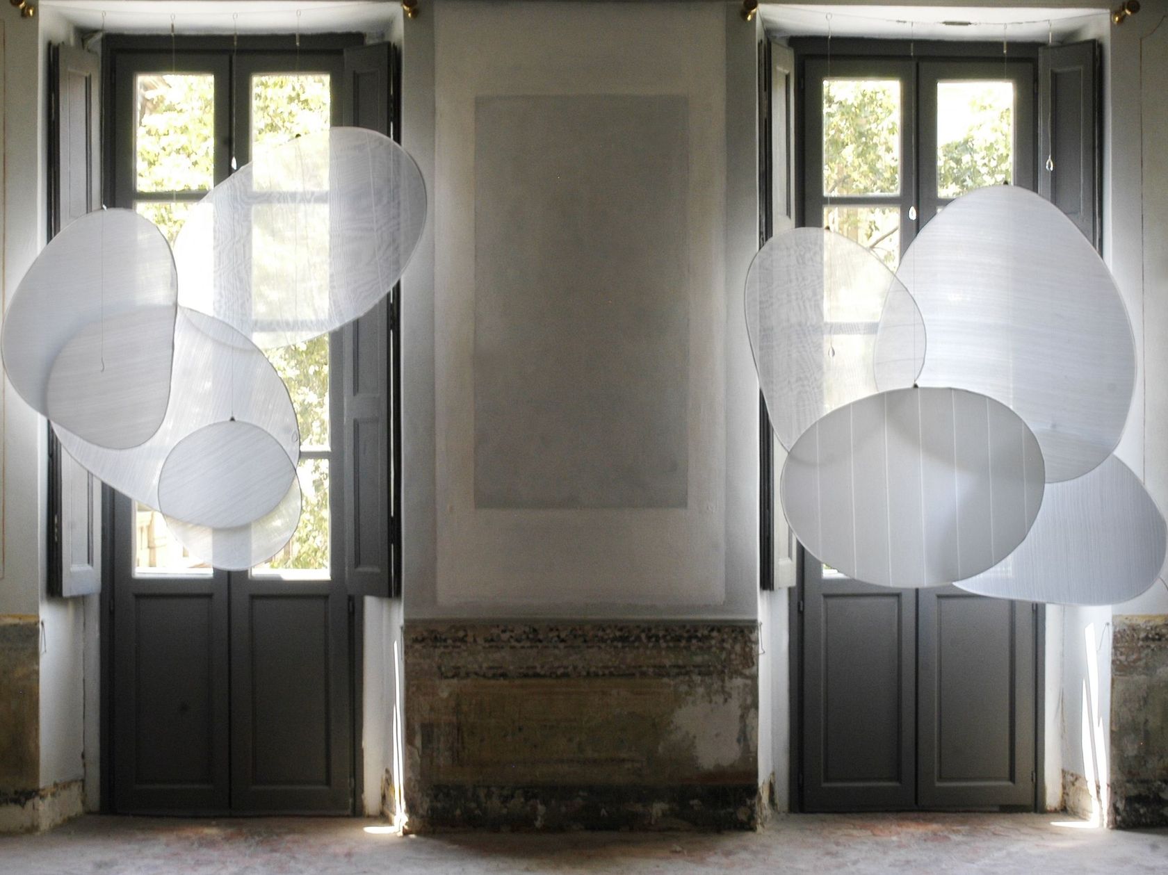 Hanging fabric room divider MOBILESHADOWS By smarin design Stéphanie Marin