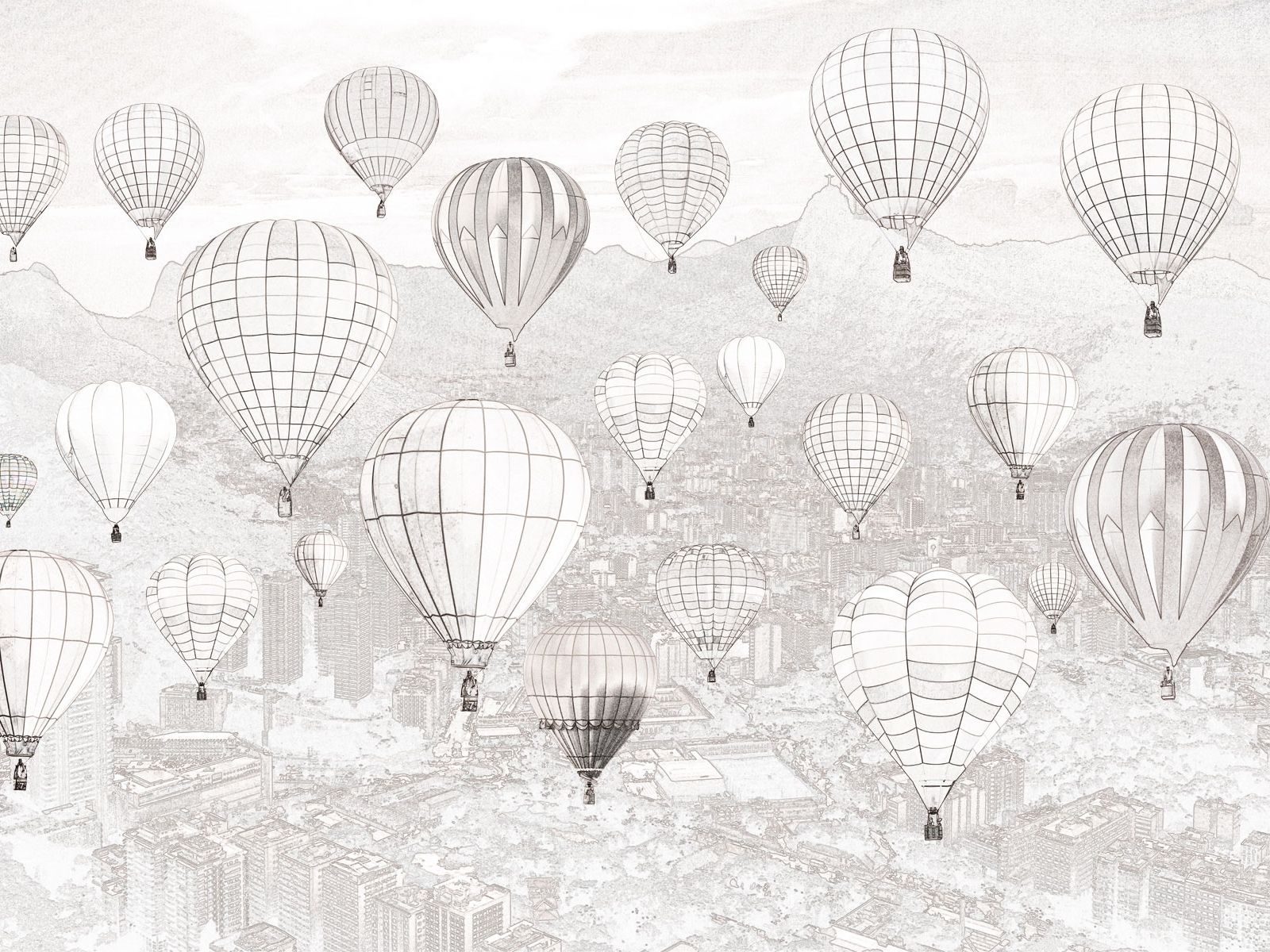 Washable vinyl wallpaper MONGOLFIERE Luxury Collection By Carta da ...