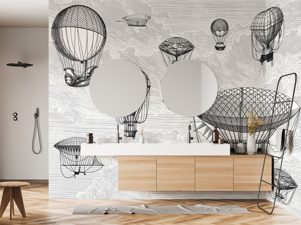 MONGOLFIERE VINTAGE 壁纸 By Wallpaper Dream