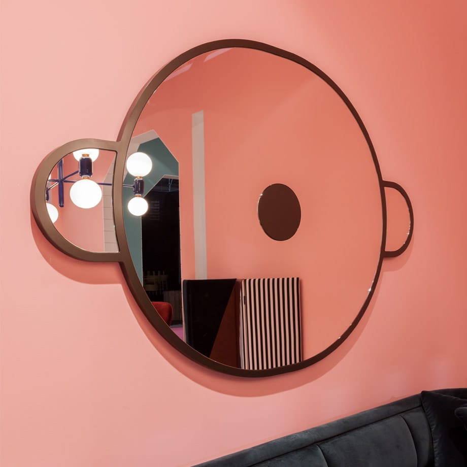 Framed wall-mounted mirror MONKEY MIRROR By Wittmann design Jaime Hayon