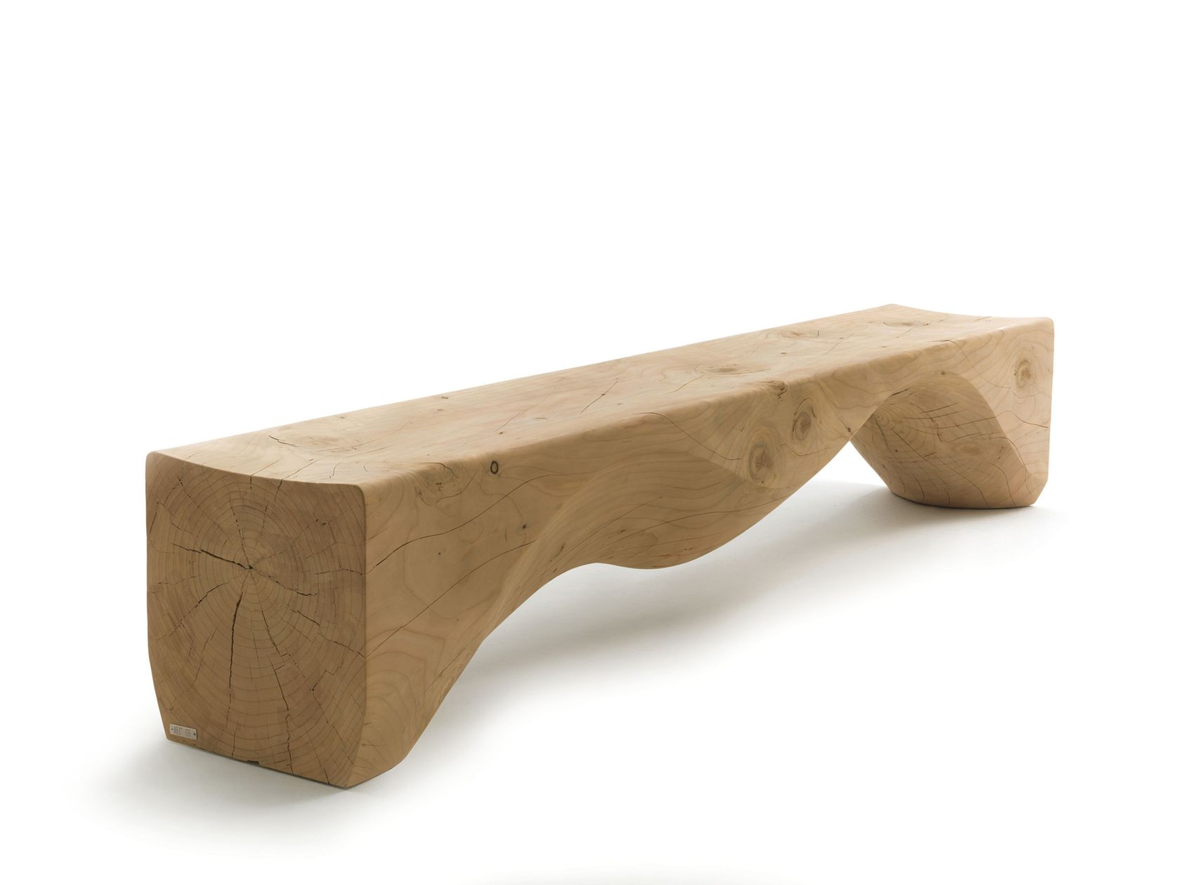 MOUNTAINS Cedarwood bench By Riva 1920 | design Hsiao-Ching Wang