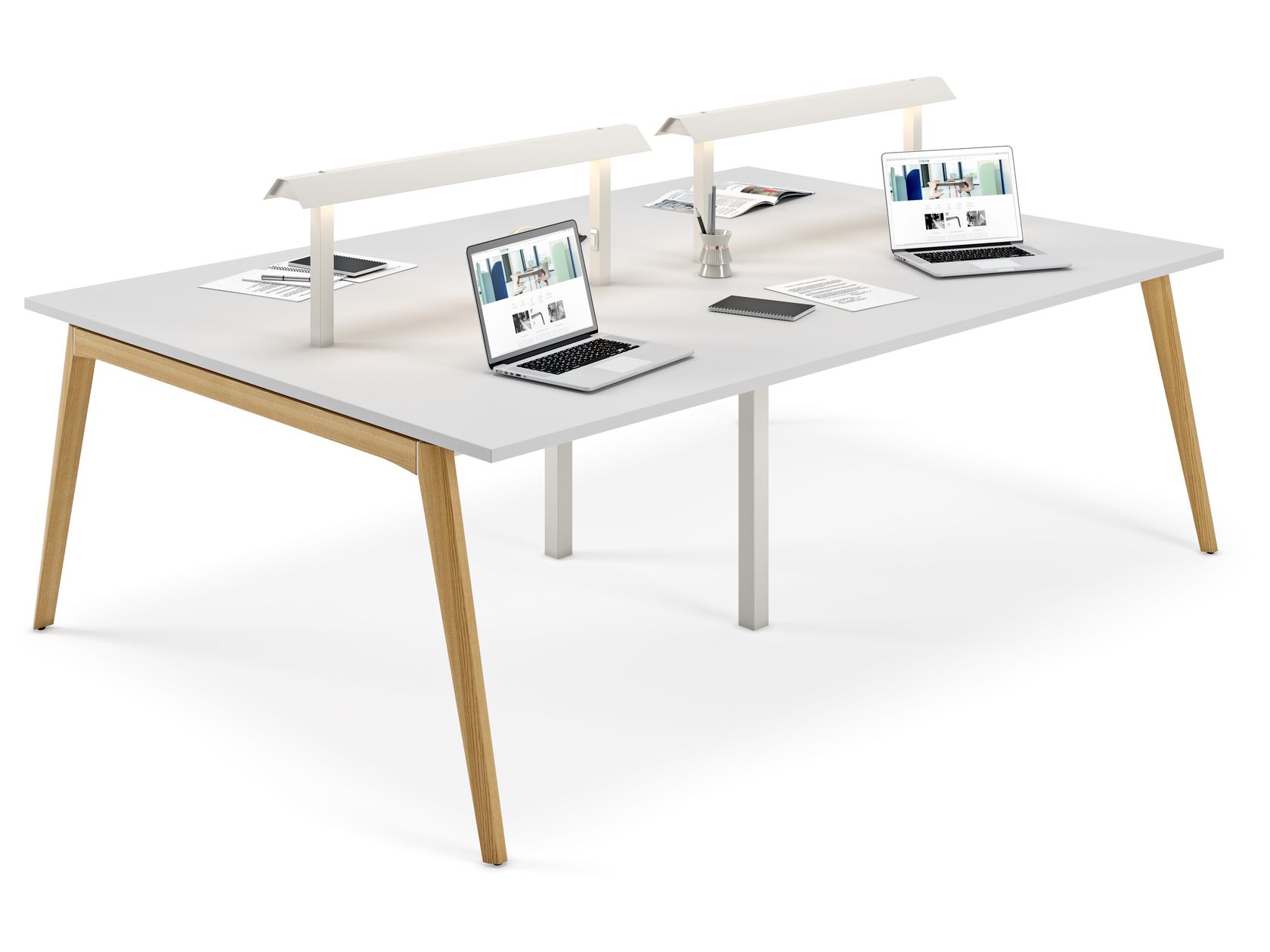 ACCADEMIA Multiple wooden office desk By Cider Edition