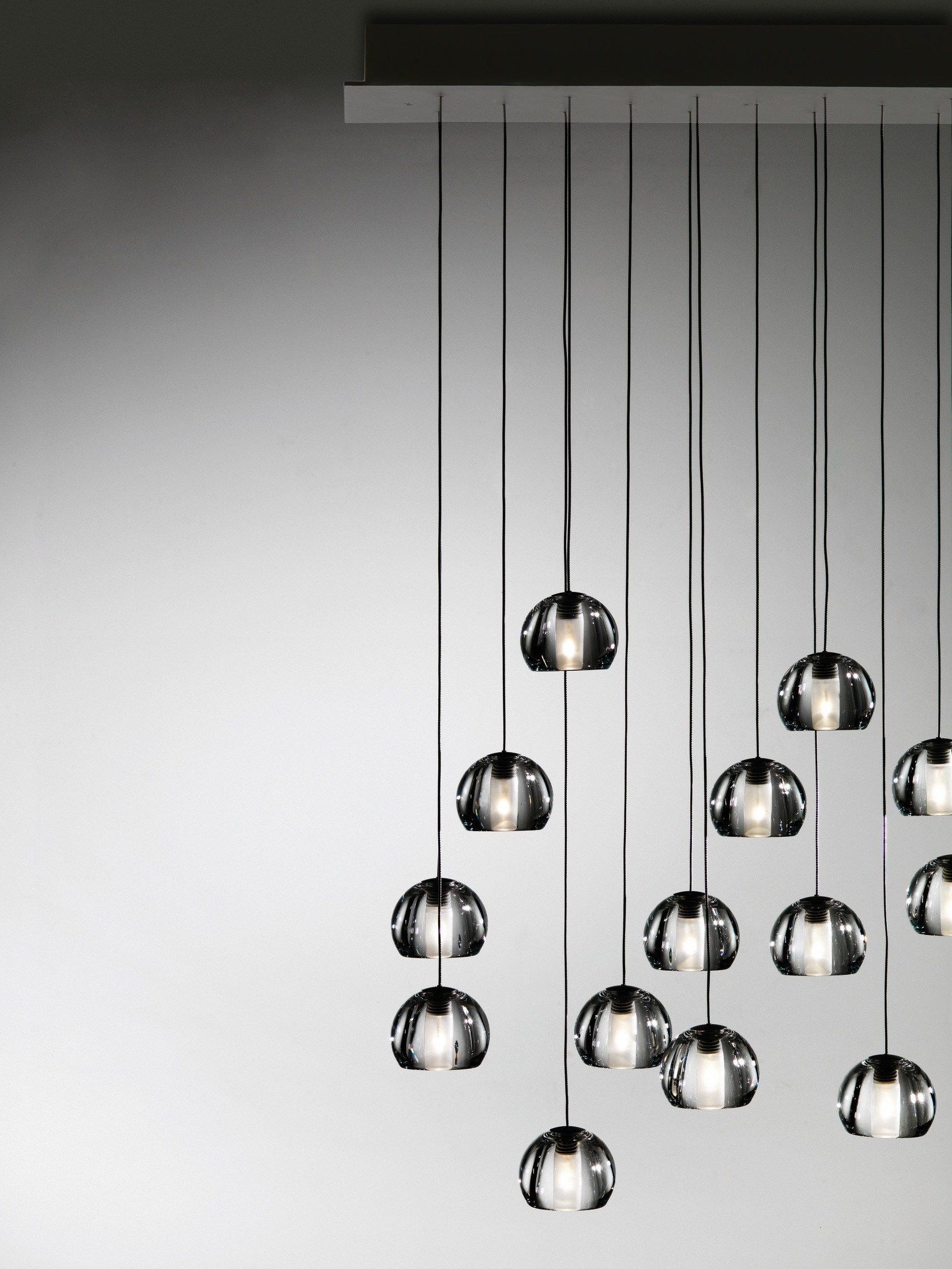 Direct light crystal pendant lamp MULTISPOT BELUGA | Pendant lamp ...