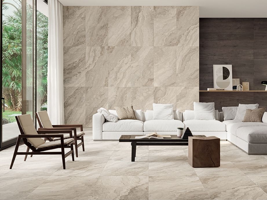 MYSTIC BEIGE Porcelain stoneware wall/floor tiles with marble effect By ...