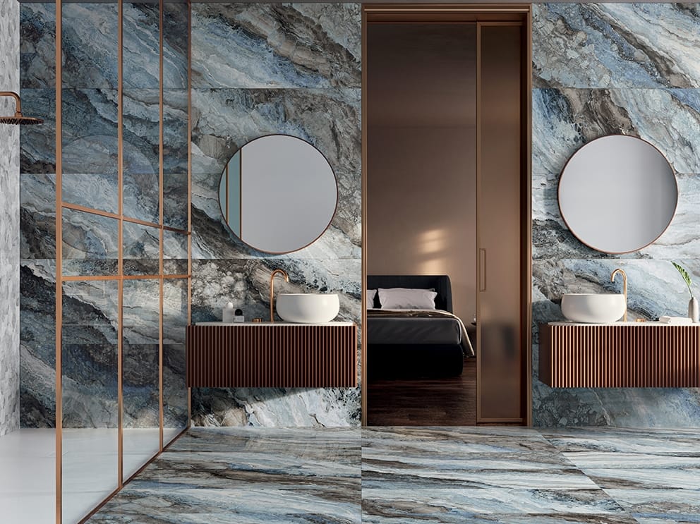 MYSTIC OCEAN Porcelain stoneware wall/floor tiles with marble effect By ...