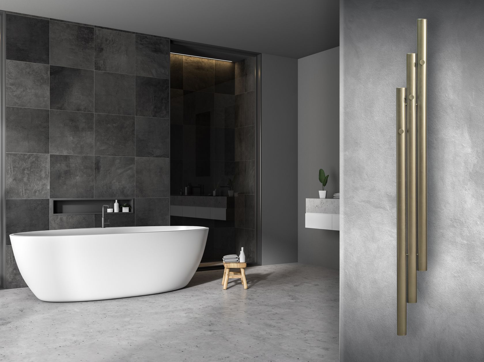 Radiateur électrique mural en acier NAIL Collection Design By Tonon ...