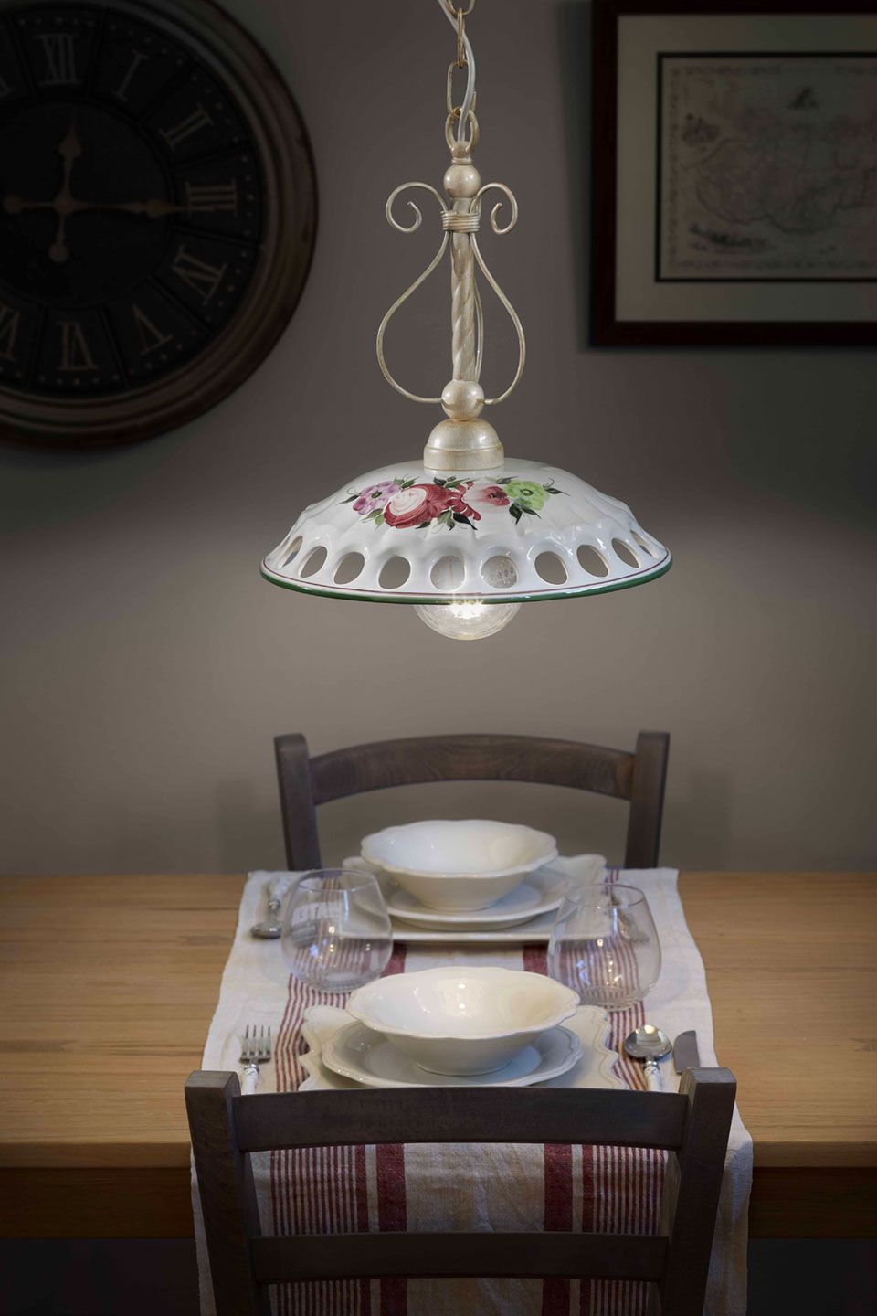 NAPOLI Ceramic pendant lamp By FERROLUCE