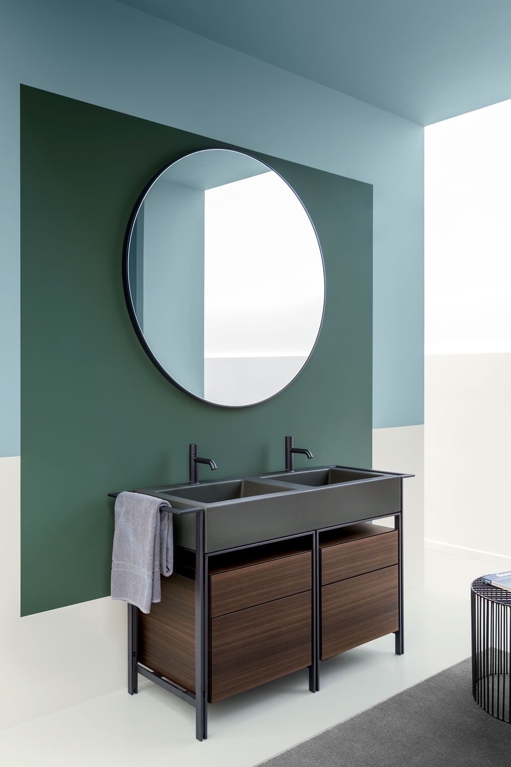 Floor-standing vanity unit with drawers NARCISO DOPPIO Narciso ...