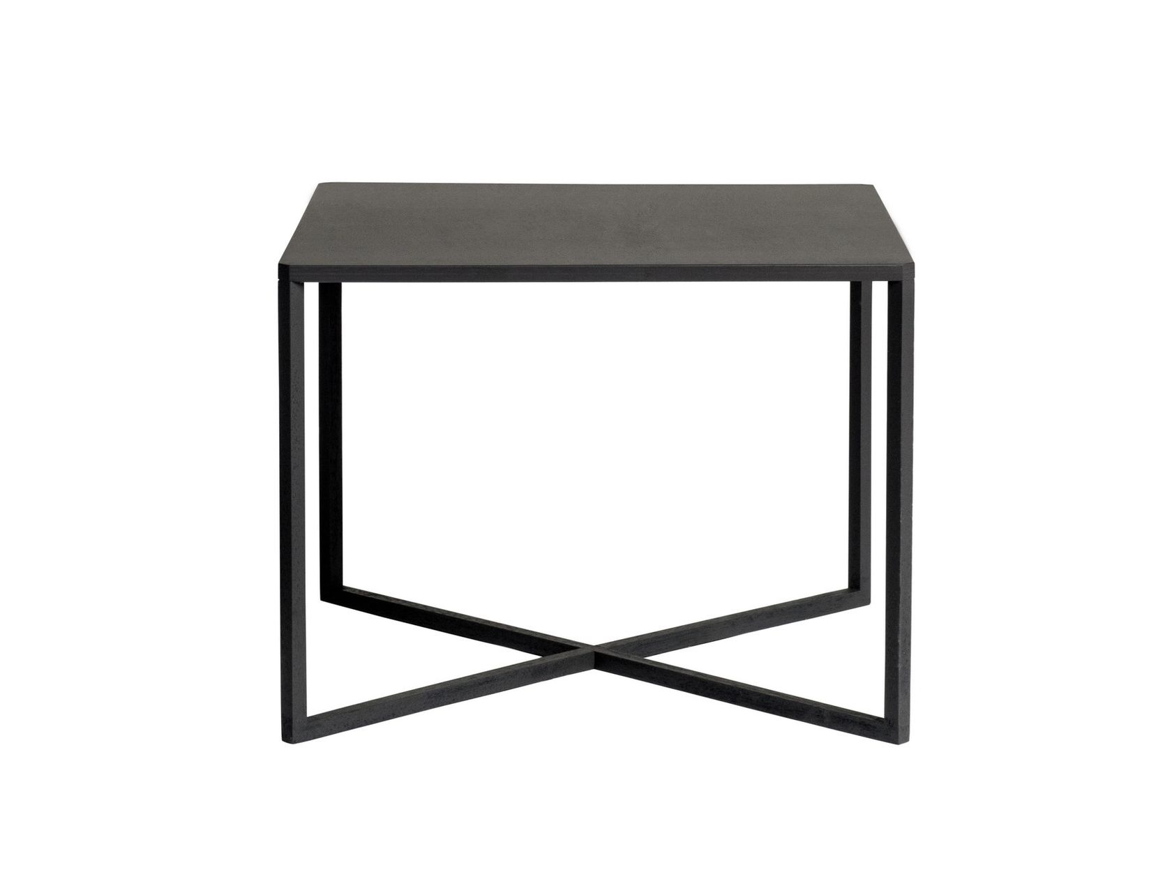 NATAL ALU X Low square powder coated aluminium coffee table By TRIBÙ