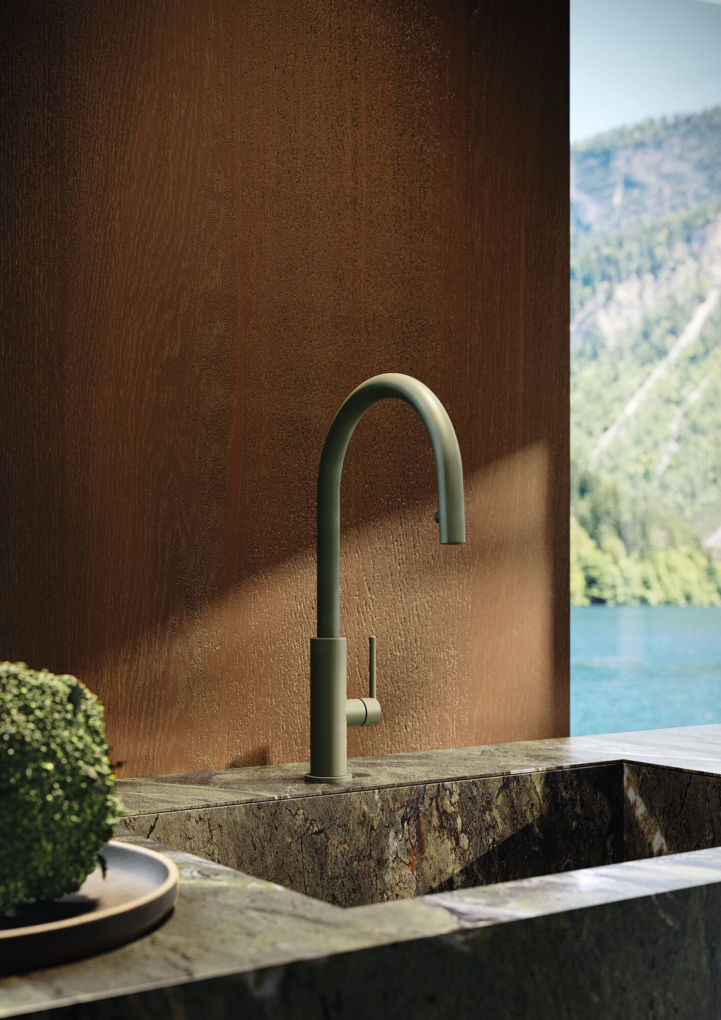 KONBU 72525 Single handle countertop kitchen mixer tap with spray By ...