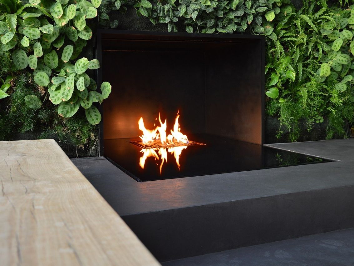 NINFEA | Wall-mounted fireplace By ITALKERO design Massimo Pistolesi e ...