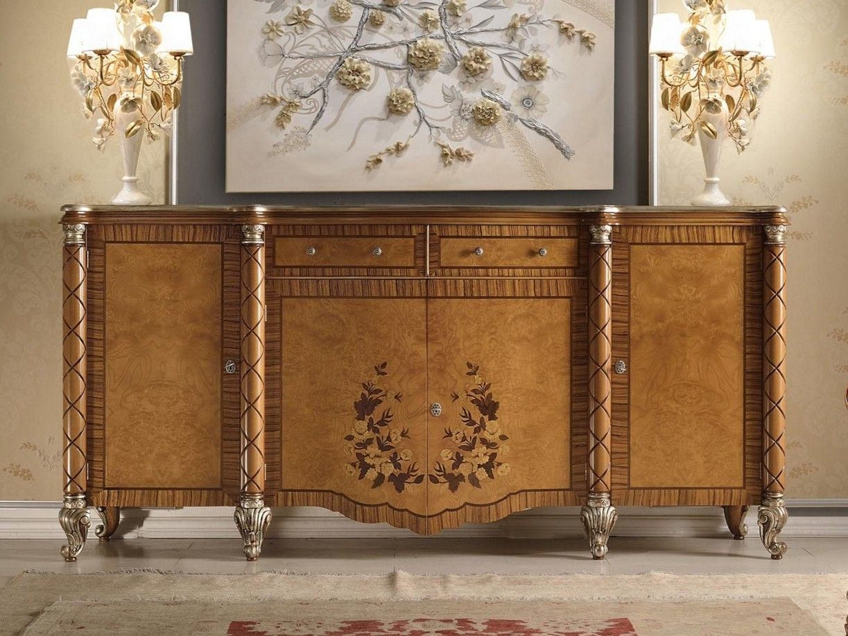 NOBLESSE Solid wood sideboard with doors By Guerra Vanni