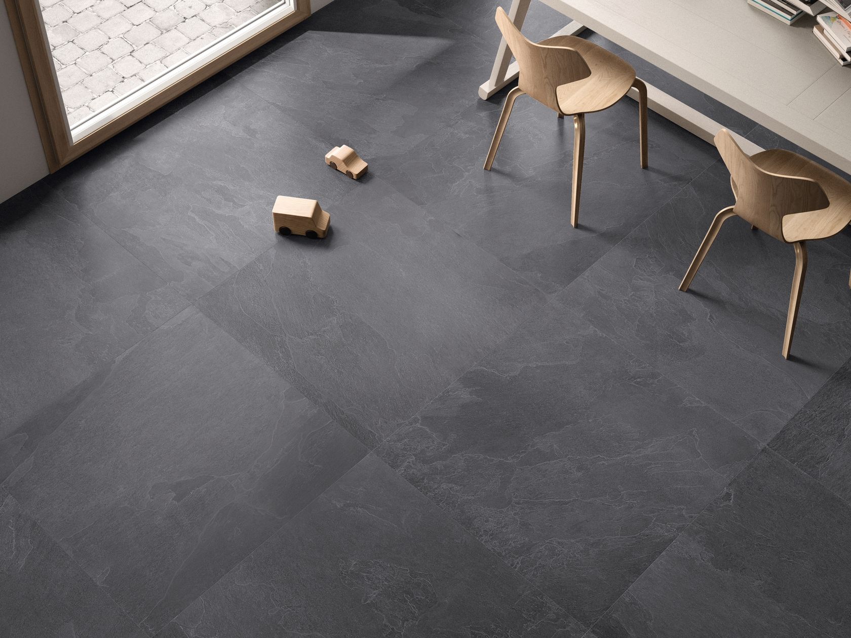 Indoor/outdoor porcelain stoneware wall/floor tiles NORDIKA DARK ...