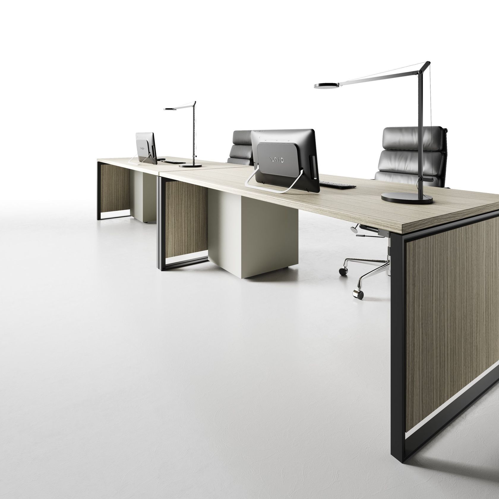 MAGENTA Laminate office desk with drawers By CUF Milano | design ...