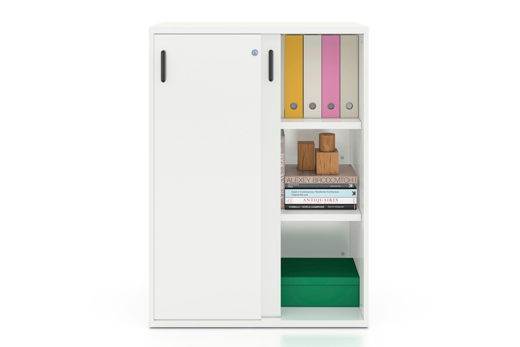 PARAGRAPH Modular office storage unit with sliding doors By Herman ...