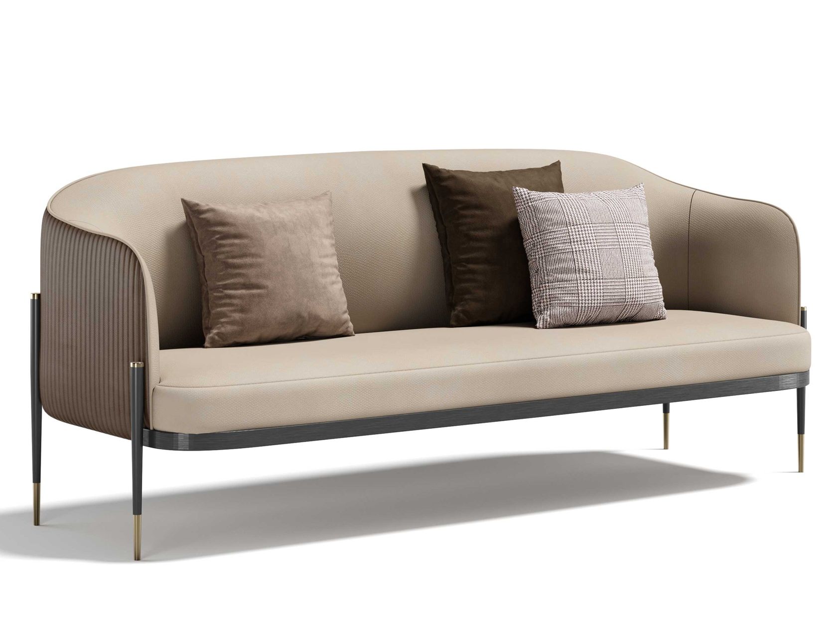 OXFORD 3P 3 seater leather sofa By Capital Collection