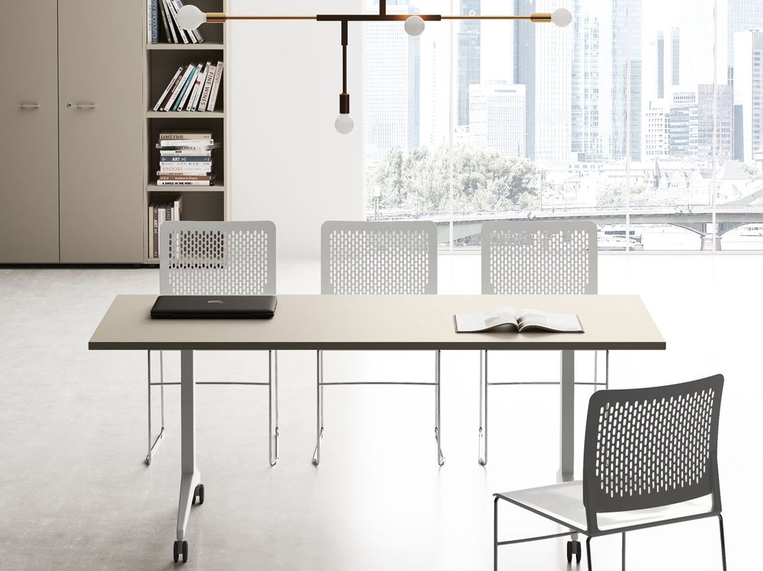 OYO | Office desk with casters Oyo Collection By Las Mobili