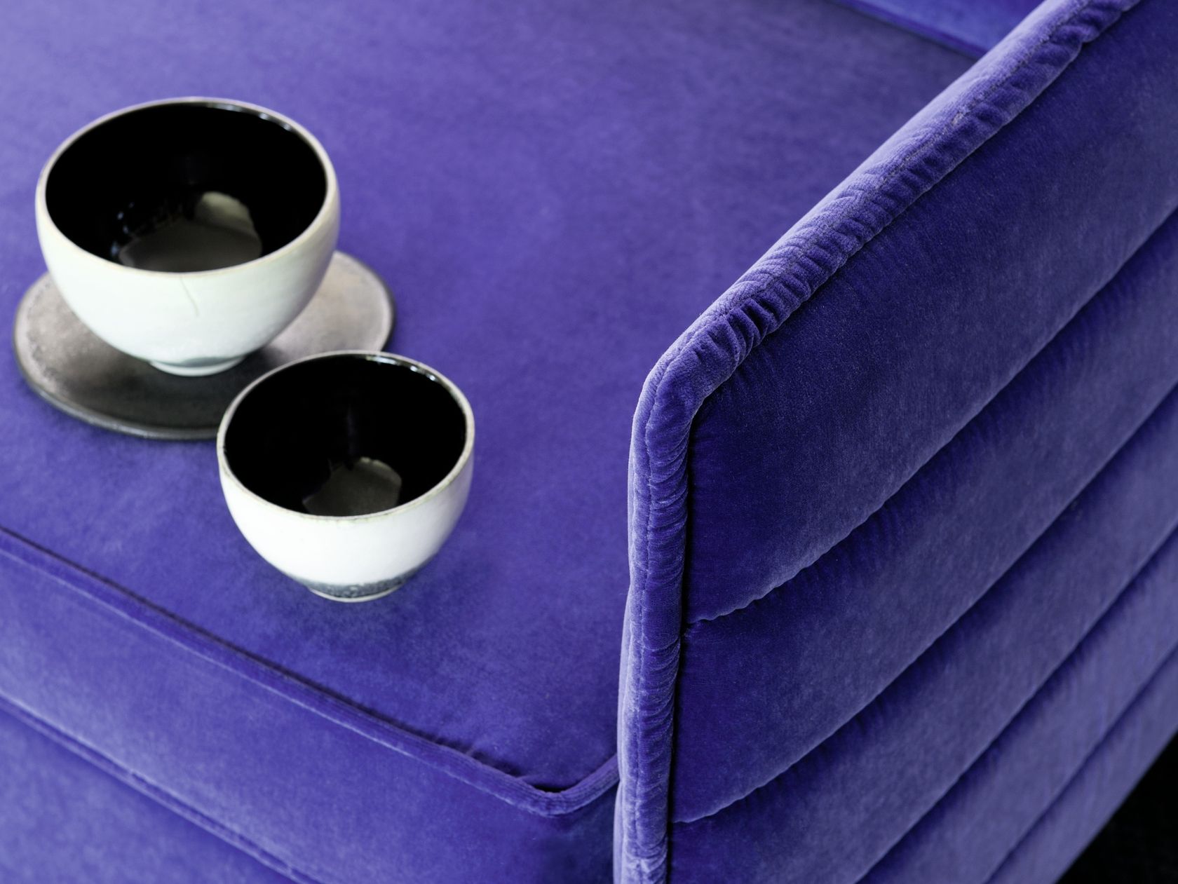 Solid-color velvet fabric PALATINE By Élitis