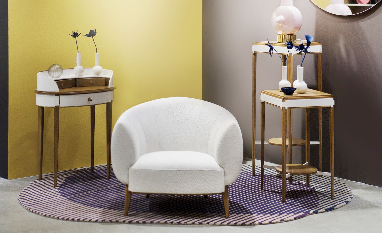 Petit fauteuil en tissu avec accoudoirs PANACHE By Roche Bobois design ...