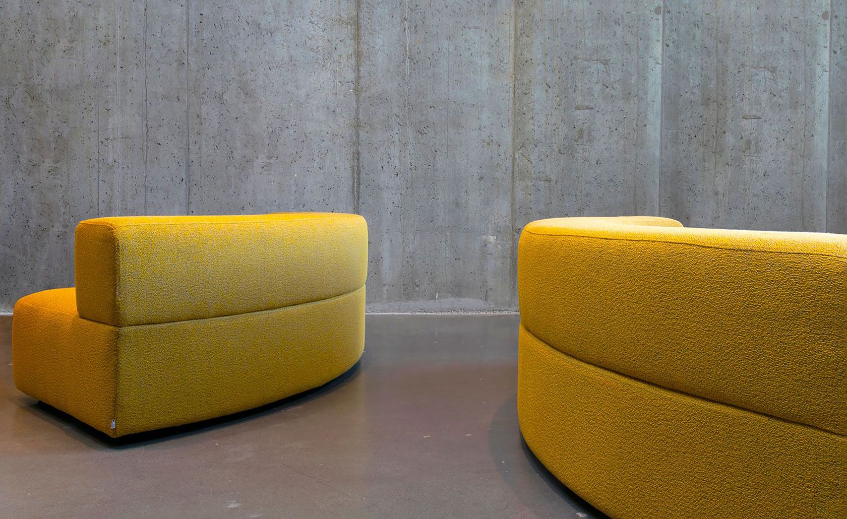Canapé rond modulable en tissu avec revêtement amovible PANORAMA CURVE ...