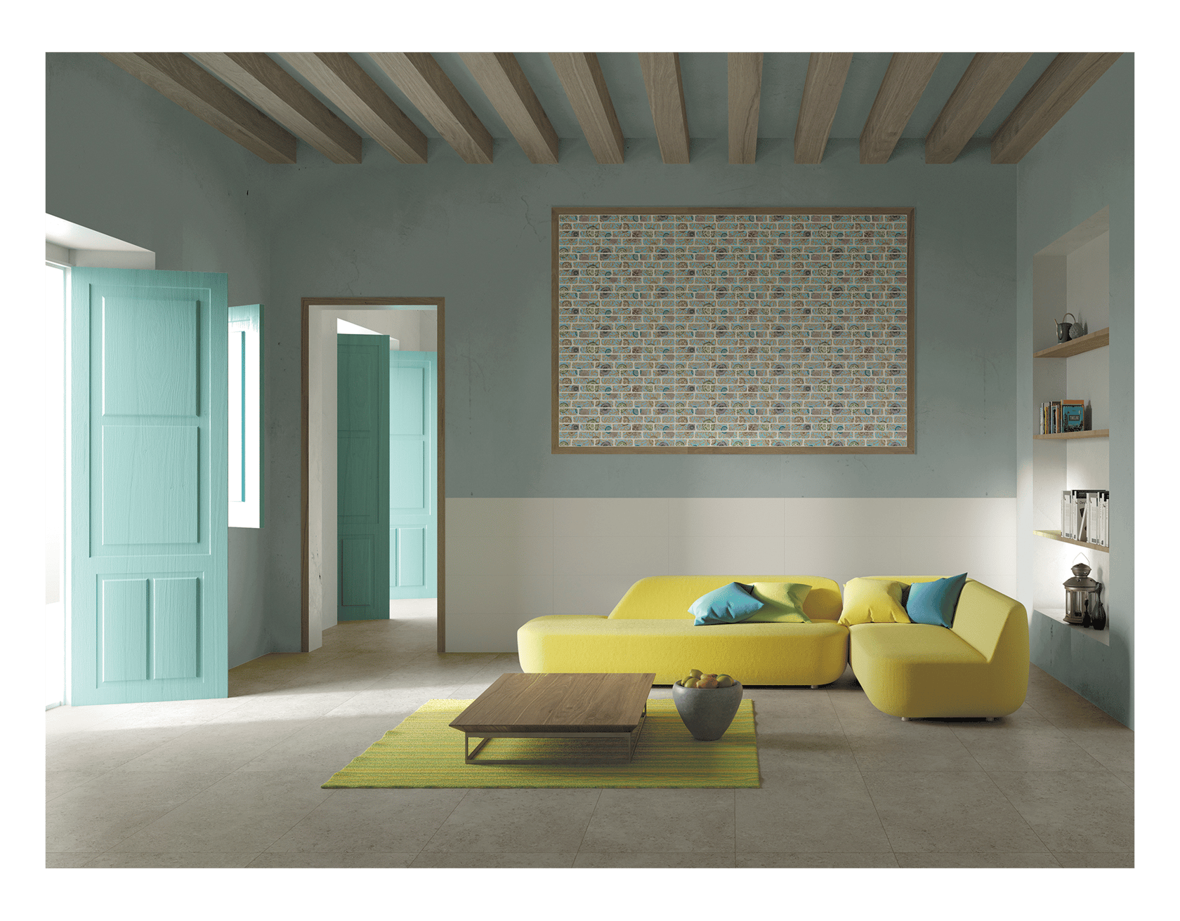 PANTONE WALLBRICK FLOWER Wall tiles By MARINER