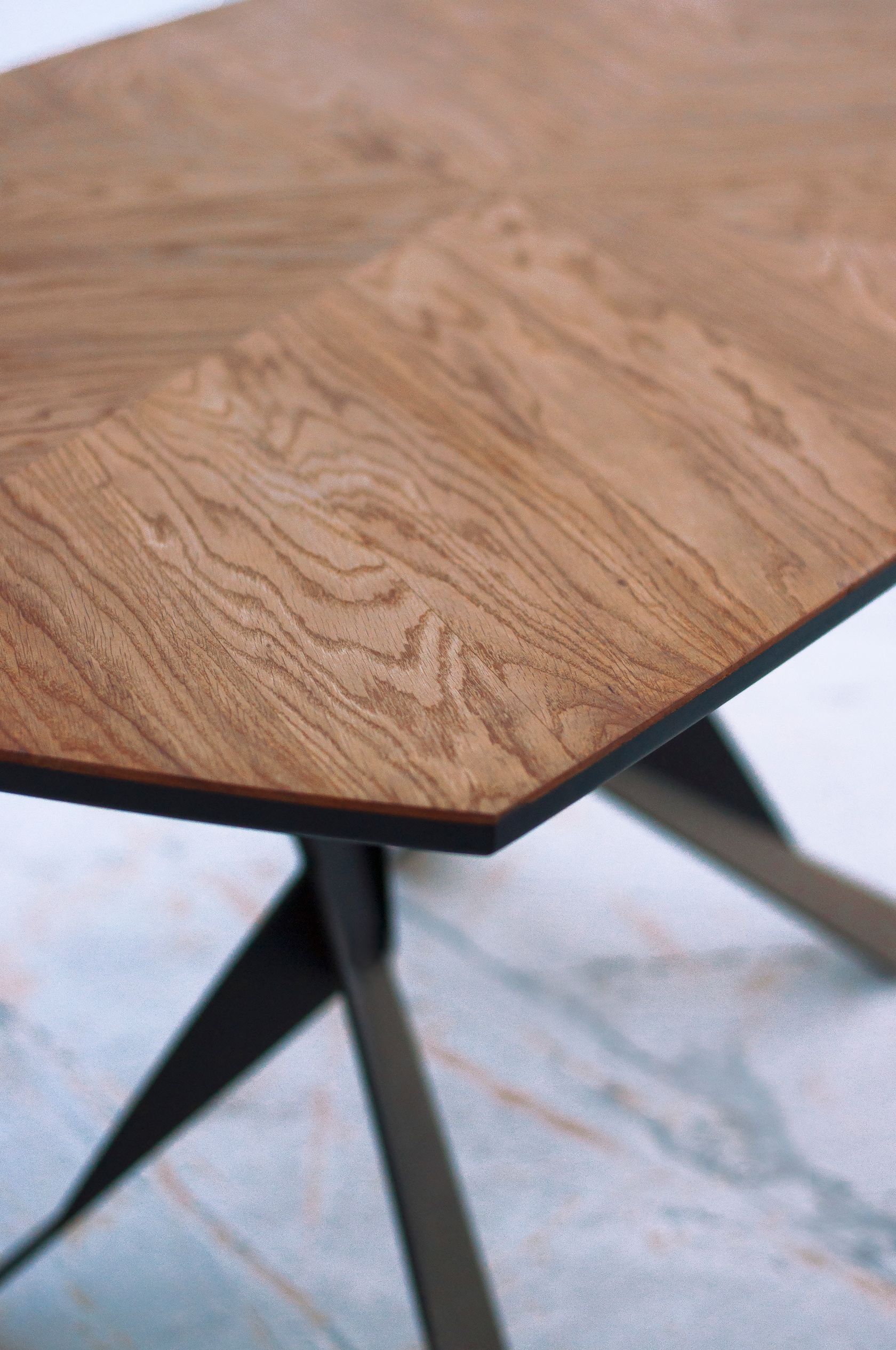 Rectangular wood veneer table PARABOLA Evolution Collection By RINOCCA