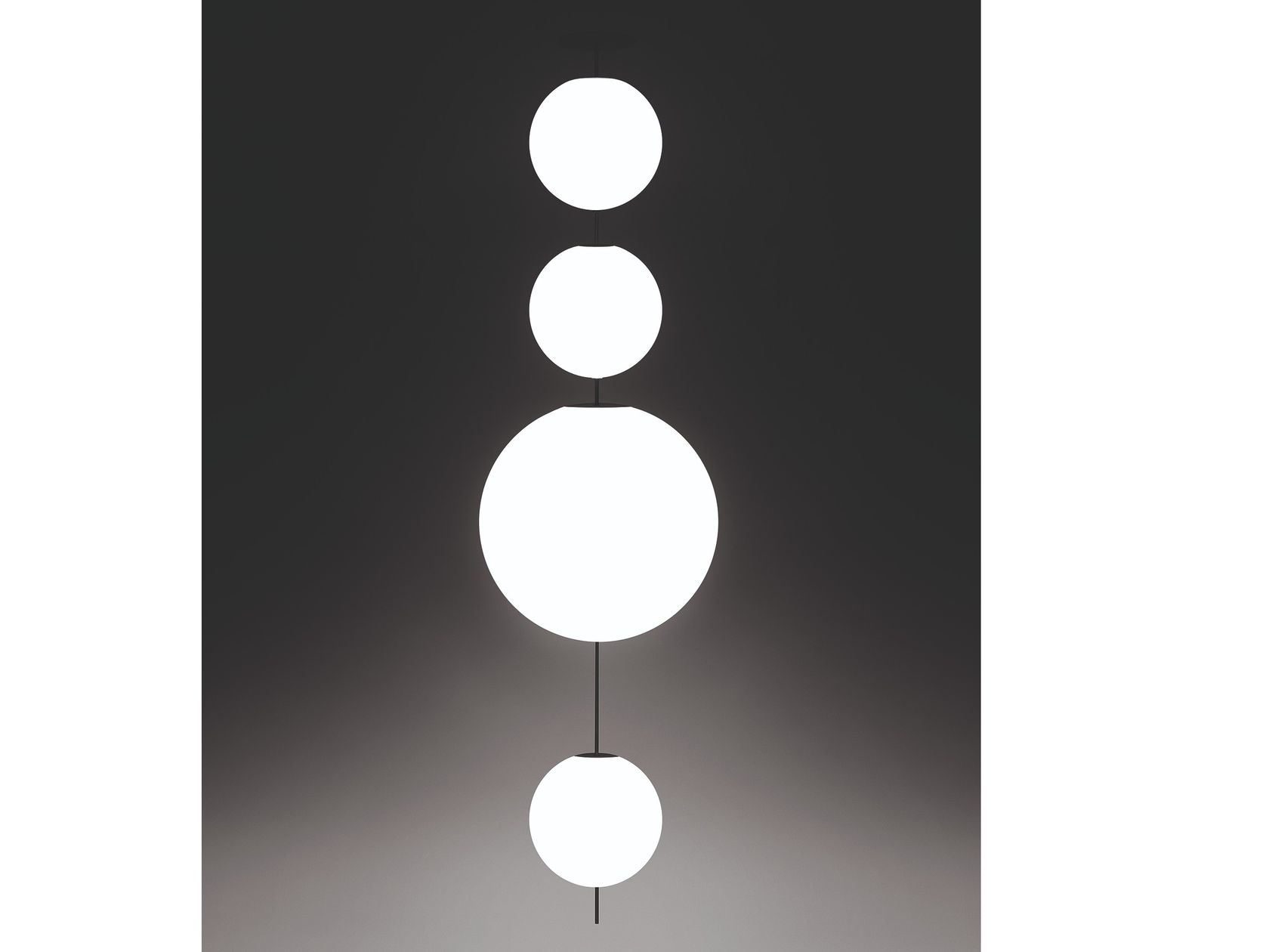 ELEMENTI LED opal glass pendant lamp By De Padova | design Elisa Ossino