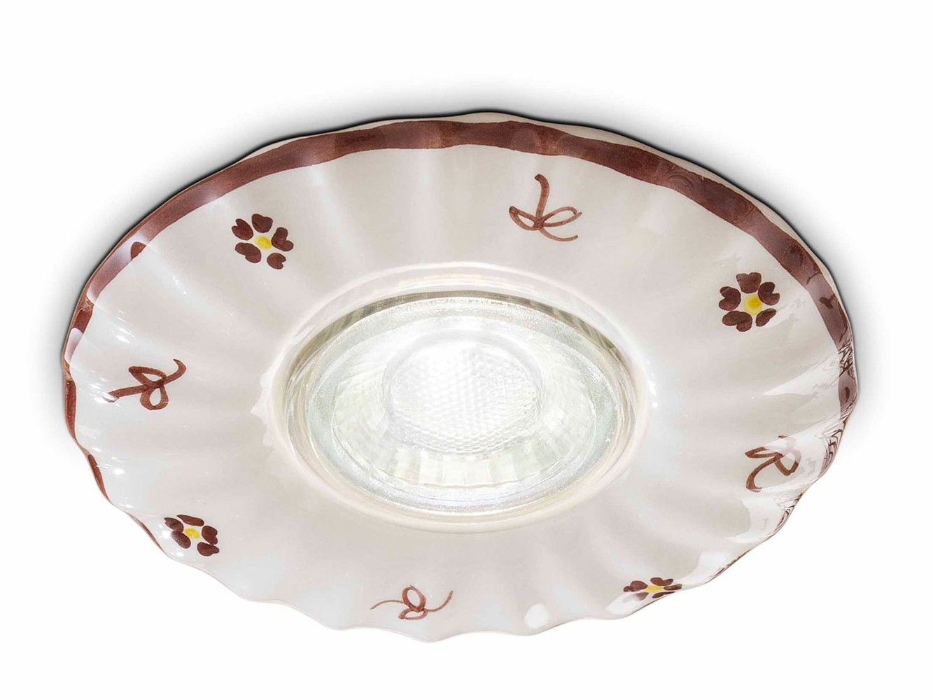 PESCARA Quadratischer Einbauspot aus Keramik By FERROLUCE