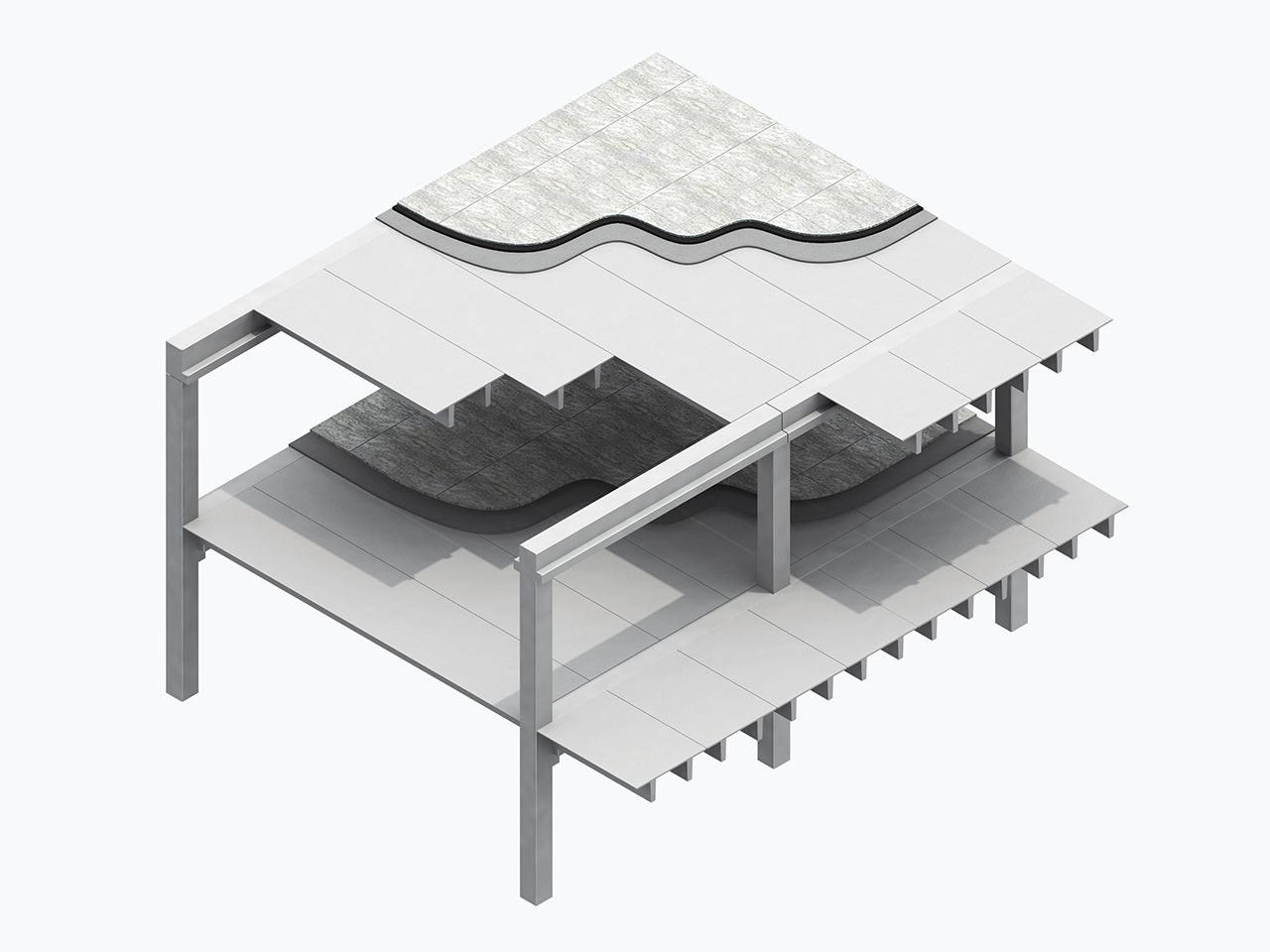 Prefabricated reinforced concrete slab PI GRECO By MANINI PREFABBRICATI