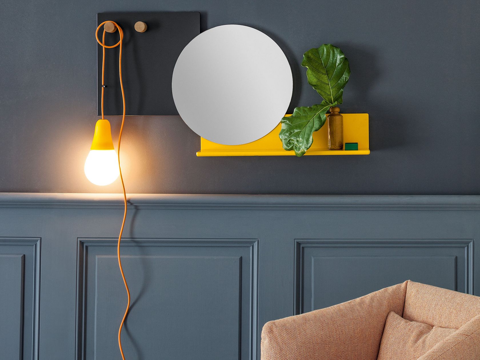 Round wall-mounted hall mirror PIERS By Bonaldo design Roberto Paoli