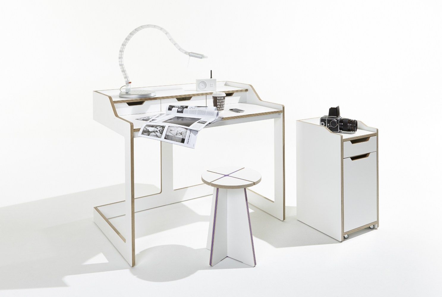 Wooden office drawer unit with castors PLANE Plane Collection By Müller ...