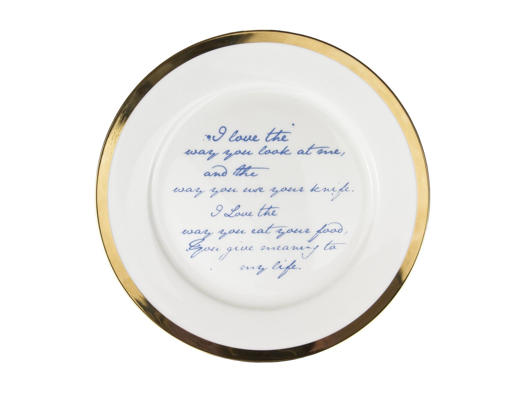 Porcelain plate POETRY PLATES By Mineheart