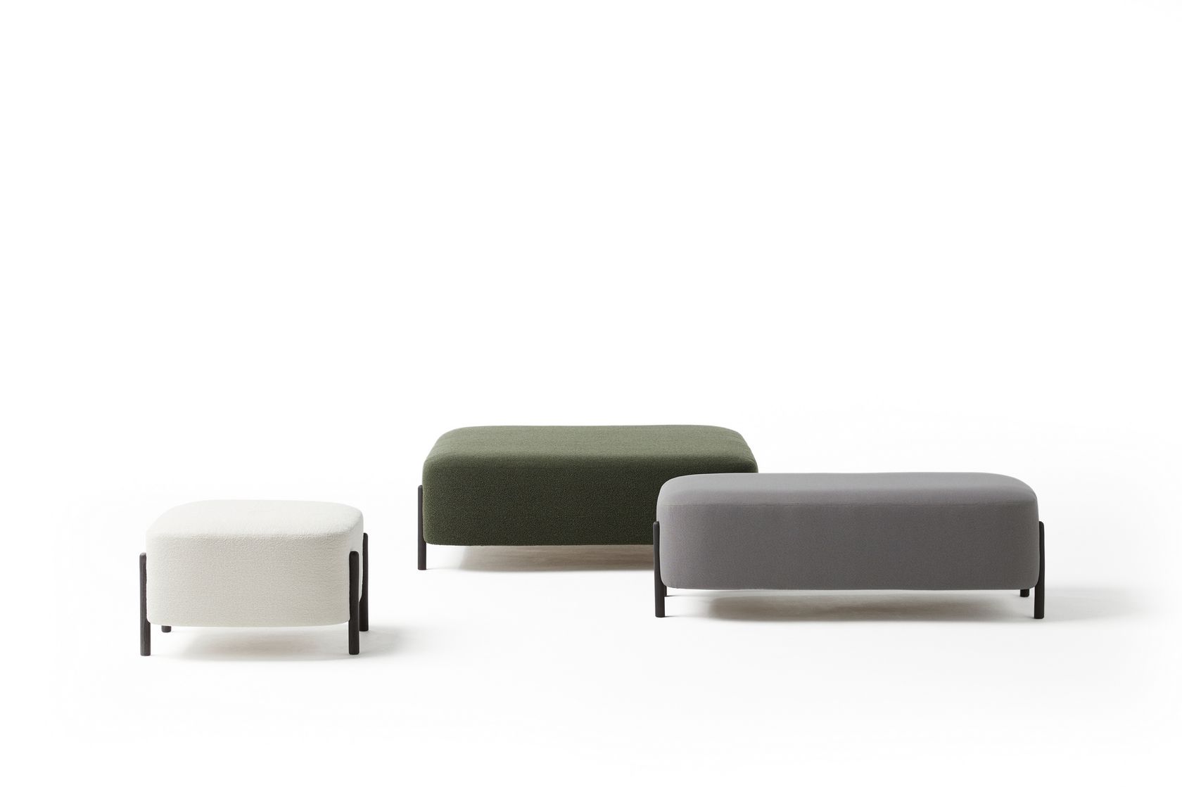 RC WOOD Upholstered square fabric pouf By Blasco&Vila | design Francesc ...