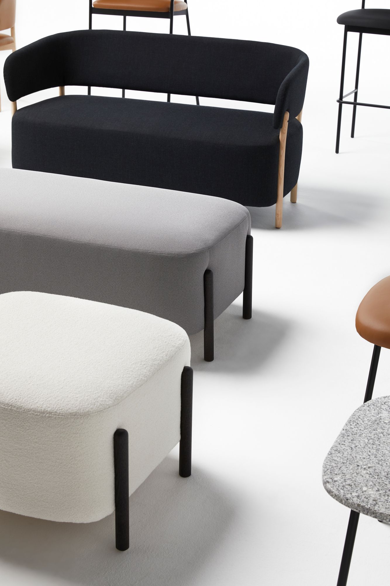 RC WOOD Upholstered square fabric pouf By Blasco&Vila | design Francesc ...