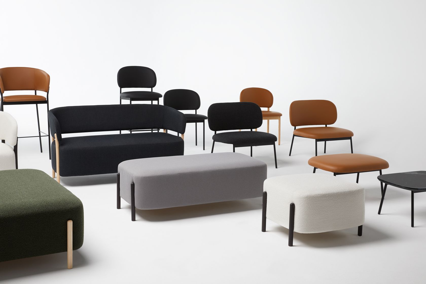 RC WOOD Upholstered square fabric pouf By Blasco&Vila | design Francesc ...