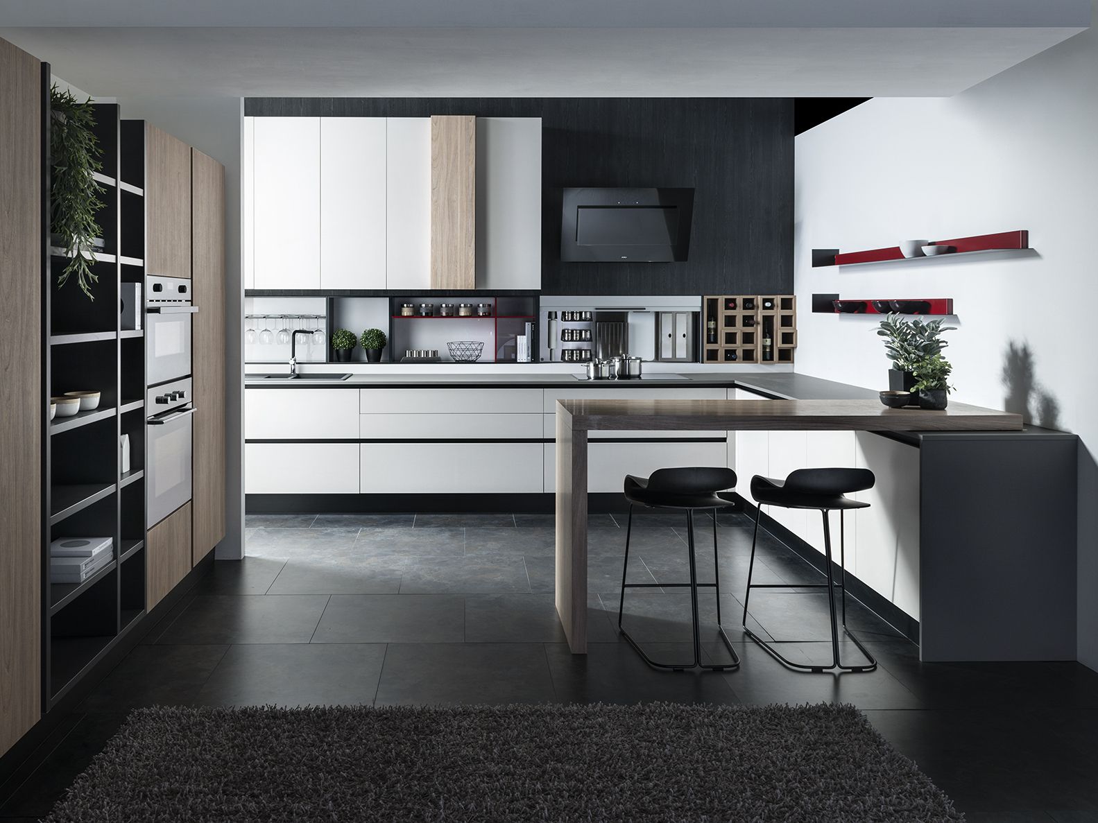 PRIMA | HPL kitchen HPL fitted kitchen with island By Floritelli Cucine