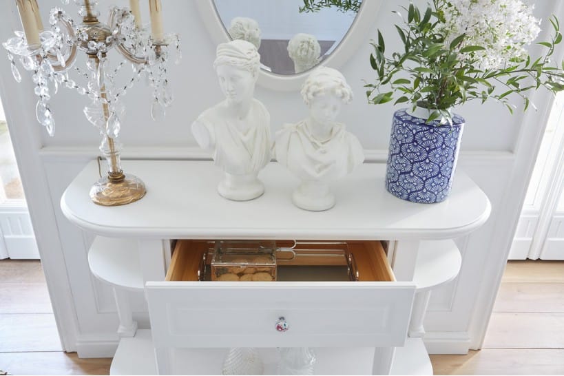 PRINCESS Demilune wooden console table with drawers By Arrediorg.it®