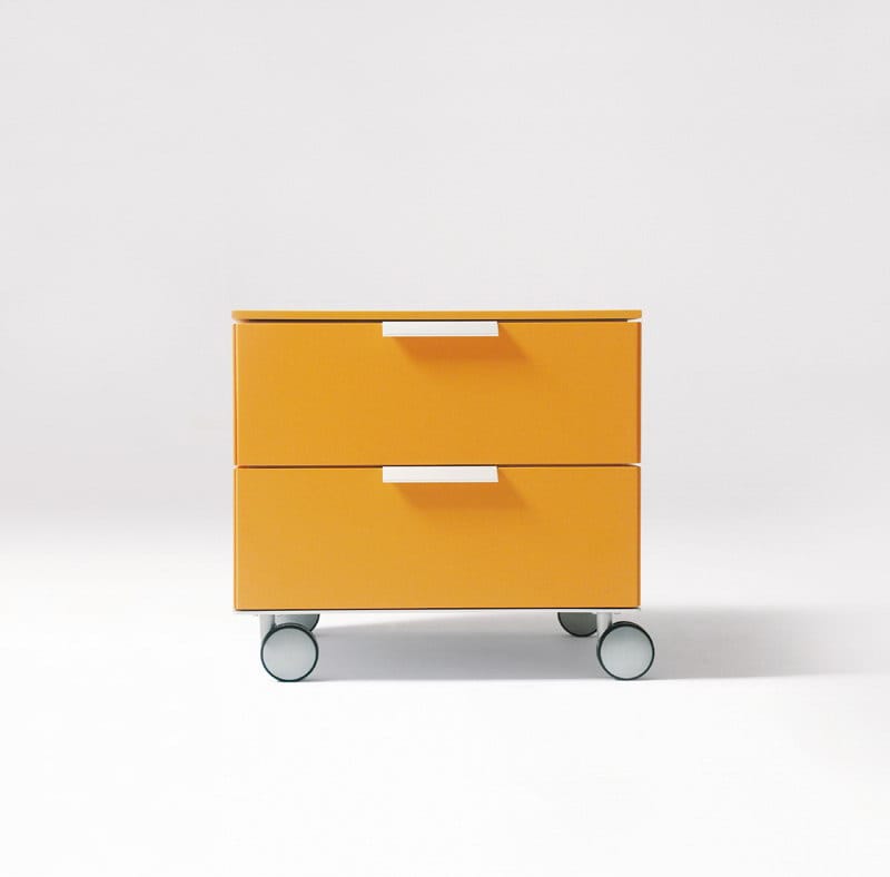 Modular wooden chest of drawers with casters PRISMA | Chest of drawers ...