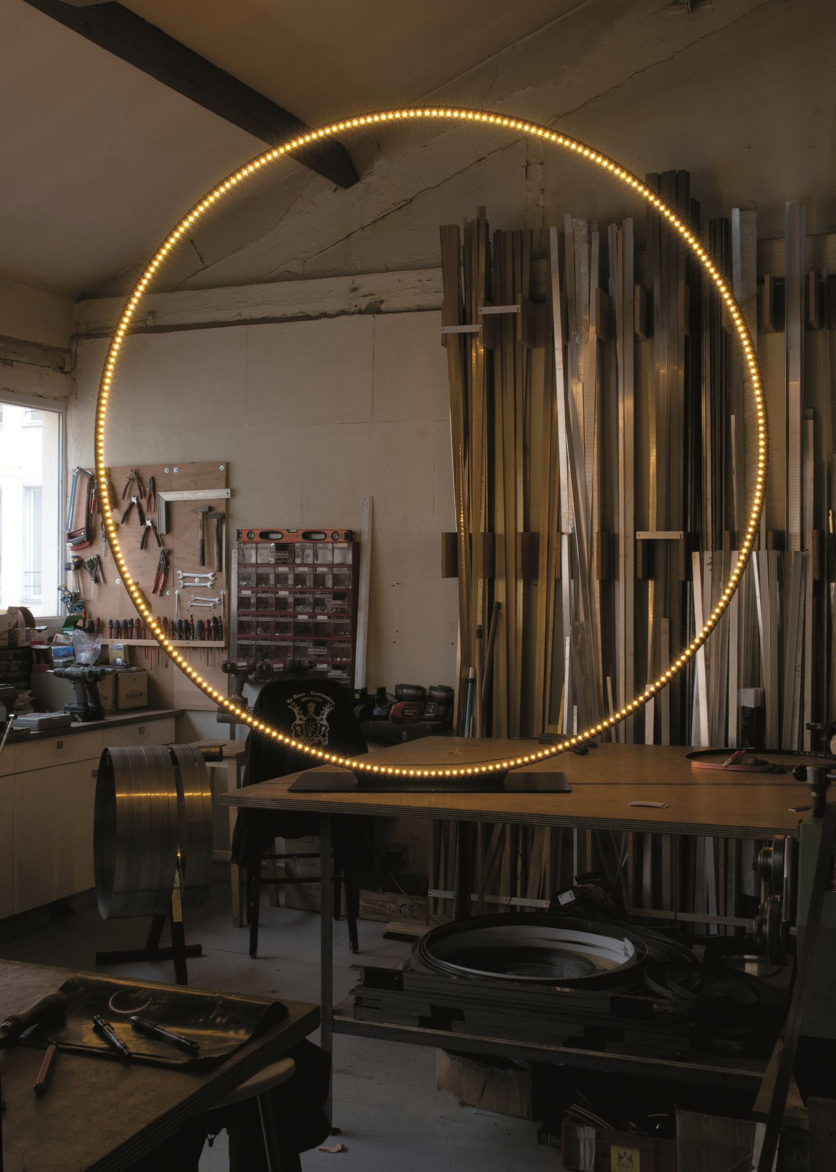 LED direct-indirect light aluminium floor lamp GIGA 180 By Le Deun ...