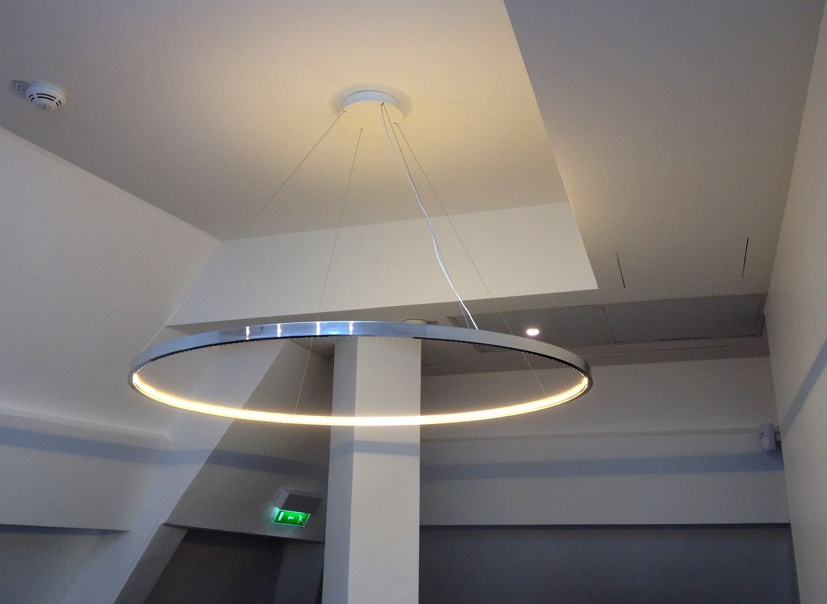 LED direct-indirect light steel pendant lamp OMEGA 200 By Le Deun ...
