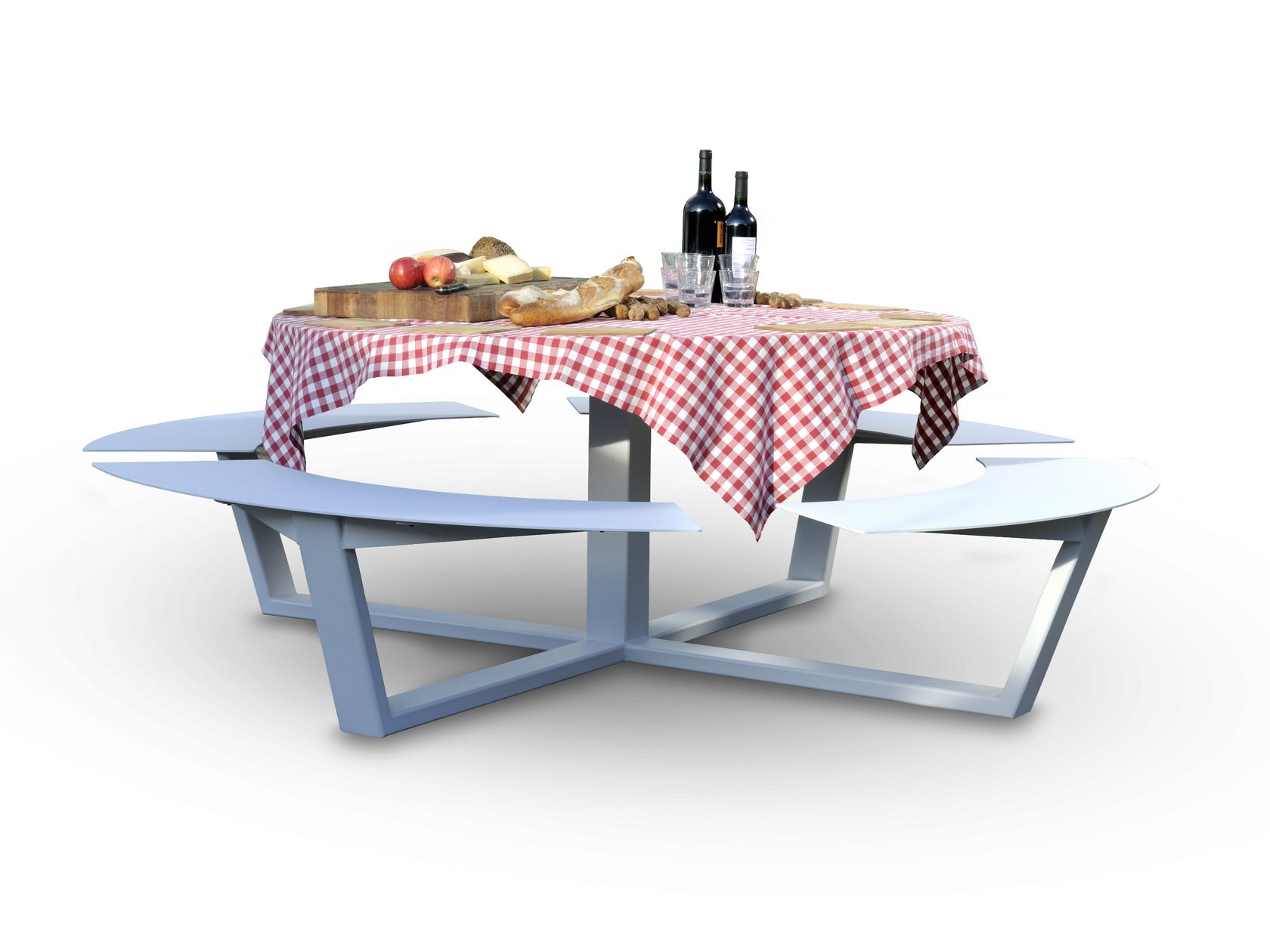 Table pour pique-nique ronde avec bancs intégrés LA GRANDE RONDE By ...