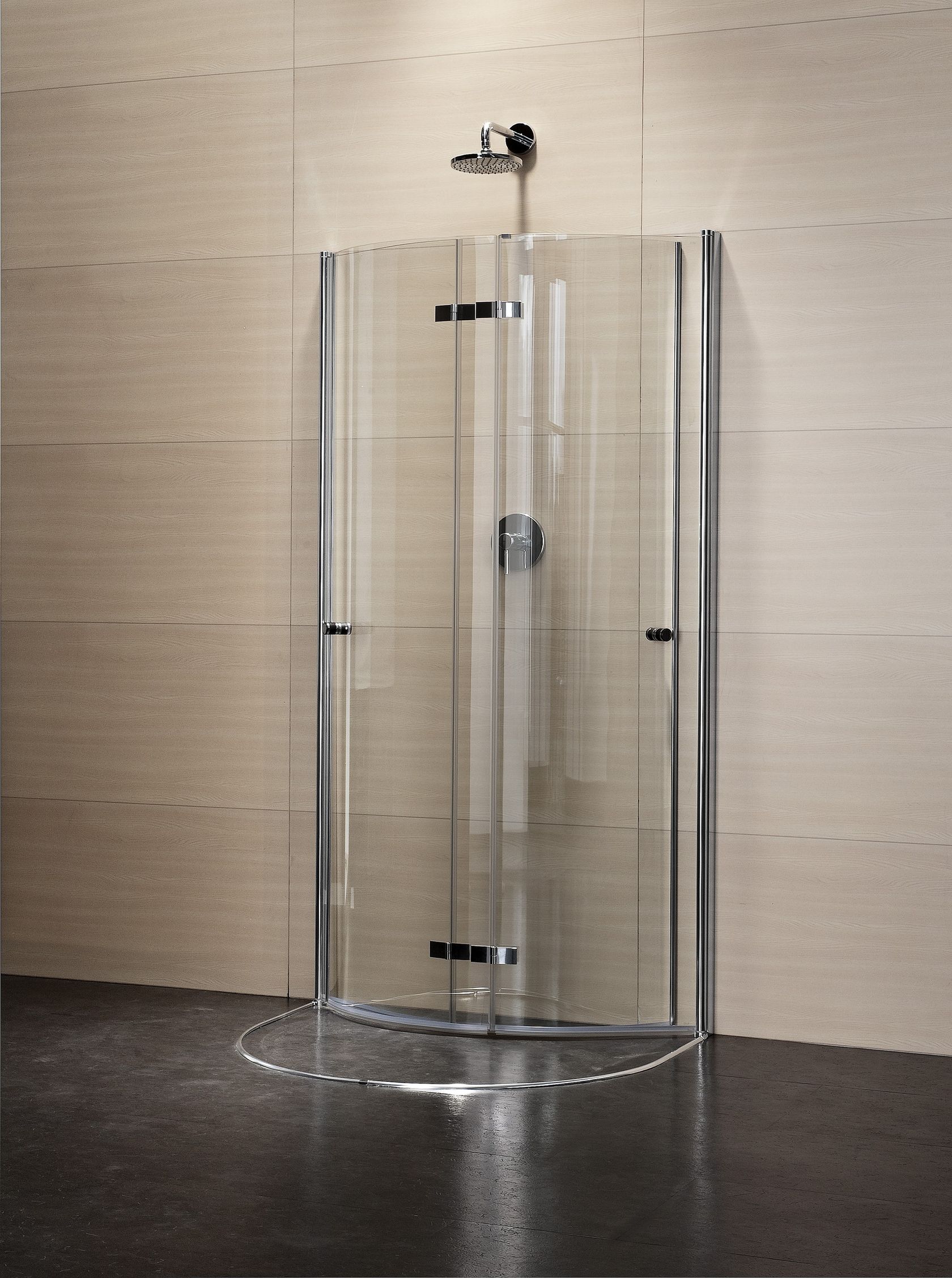 Box doccia semicircolare in cristallo con porta a battente MULTI-S 4000 ...