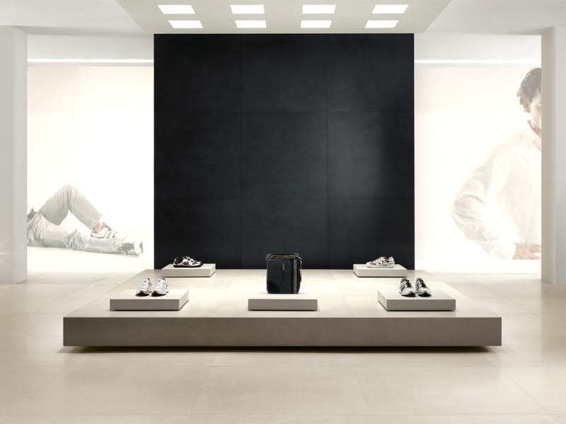 Pavimento/rivestimento in gres laminato effetto cemento OVER By COTTO D'ESTE